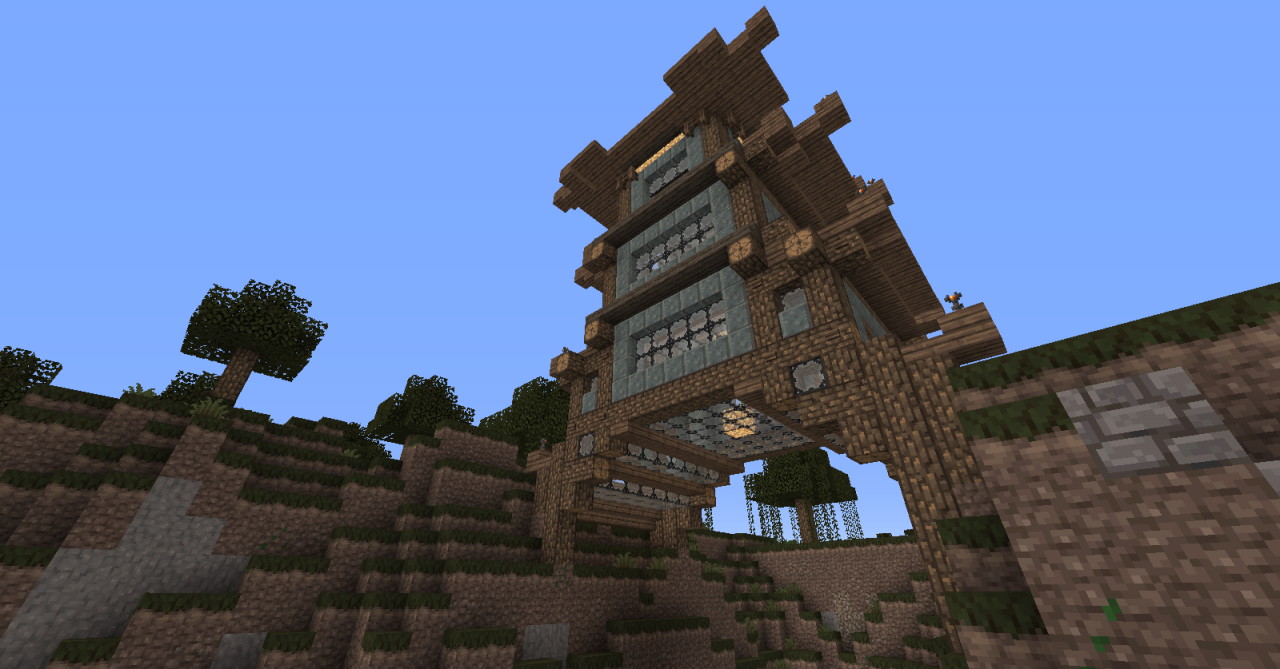 Japanese fantasy base @ PhrozenCookie survival Minecraft Map