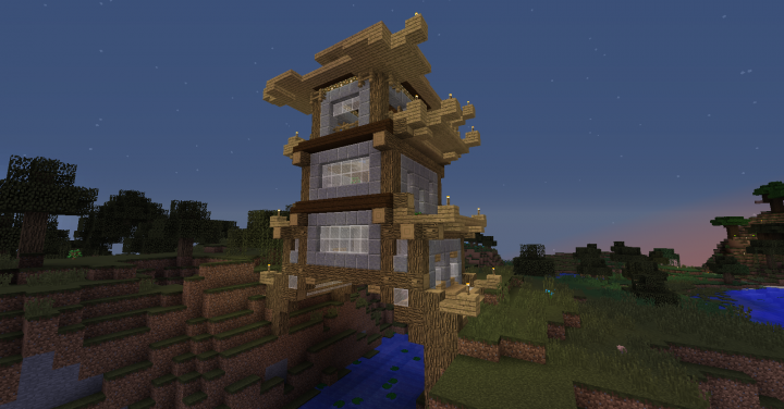 Japanese fantasy base @ PhrozenCookie survival Minecraft Map