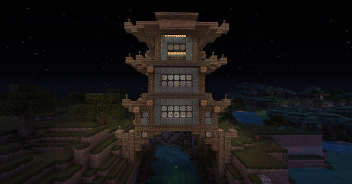 Japanese fantasy base @ PhrozenCookie survival Minecraft Map