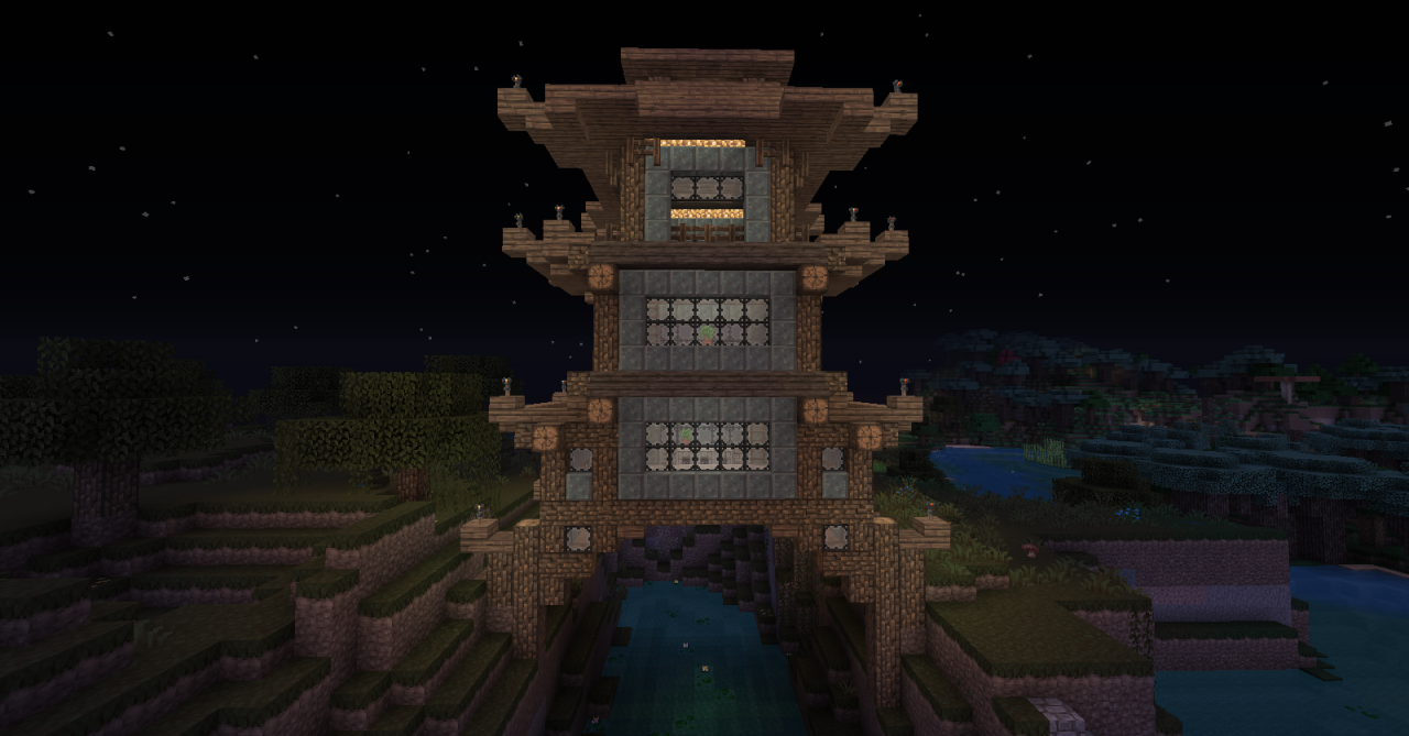 Japanese fantasy base @ PhrozenCookie survival Minecraft Map