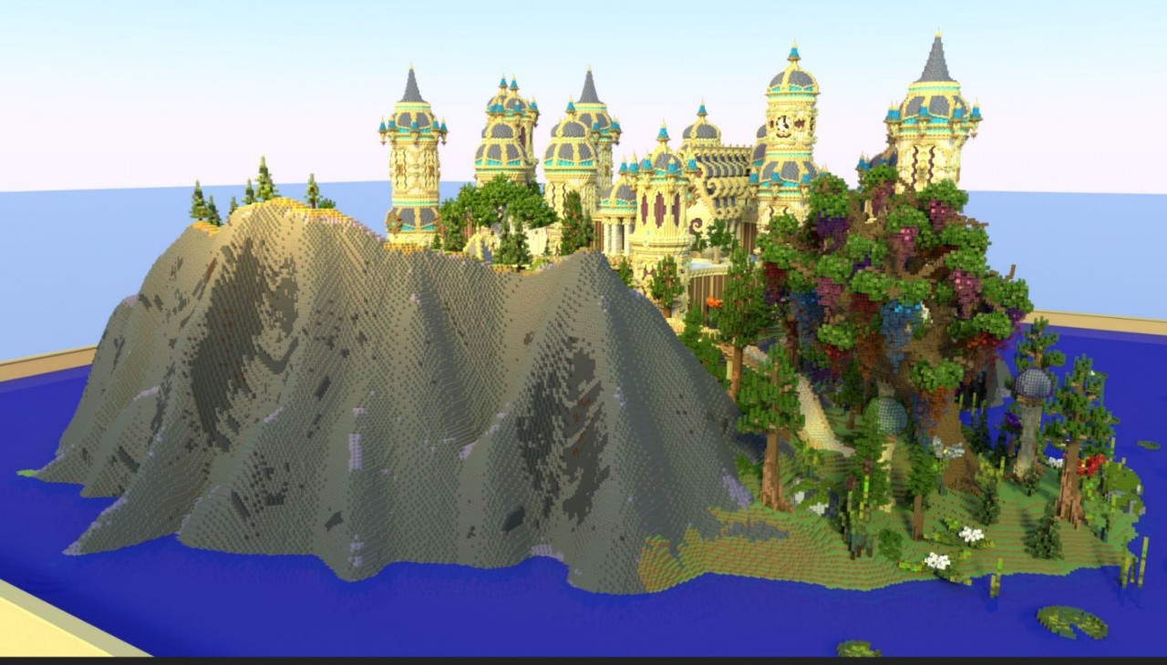 Palace on the Fantasy Island Minecraft Map
