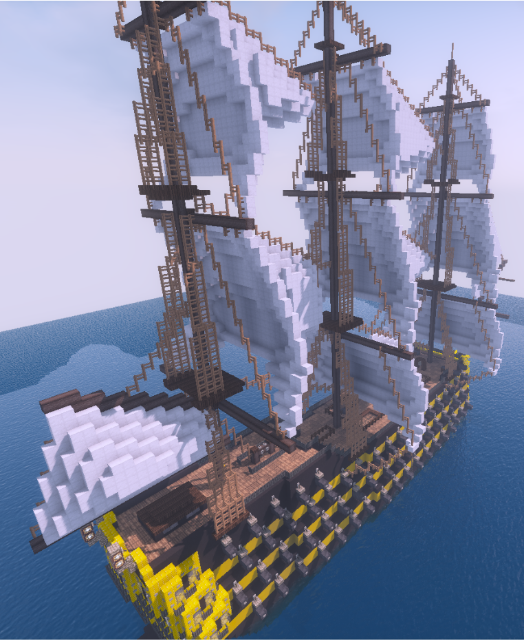 18th Century British 124 gun Ship of the Line Minecraft Map