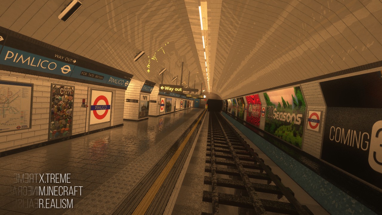 X.M.R. London Underground Pimlico | Extreme Minecraft Realism Minecraft Map