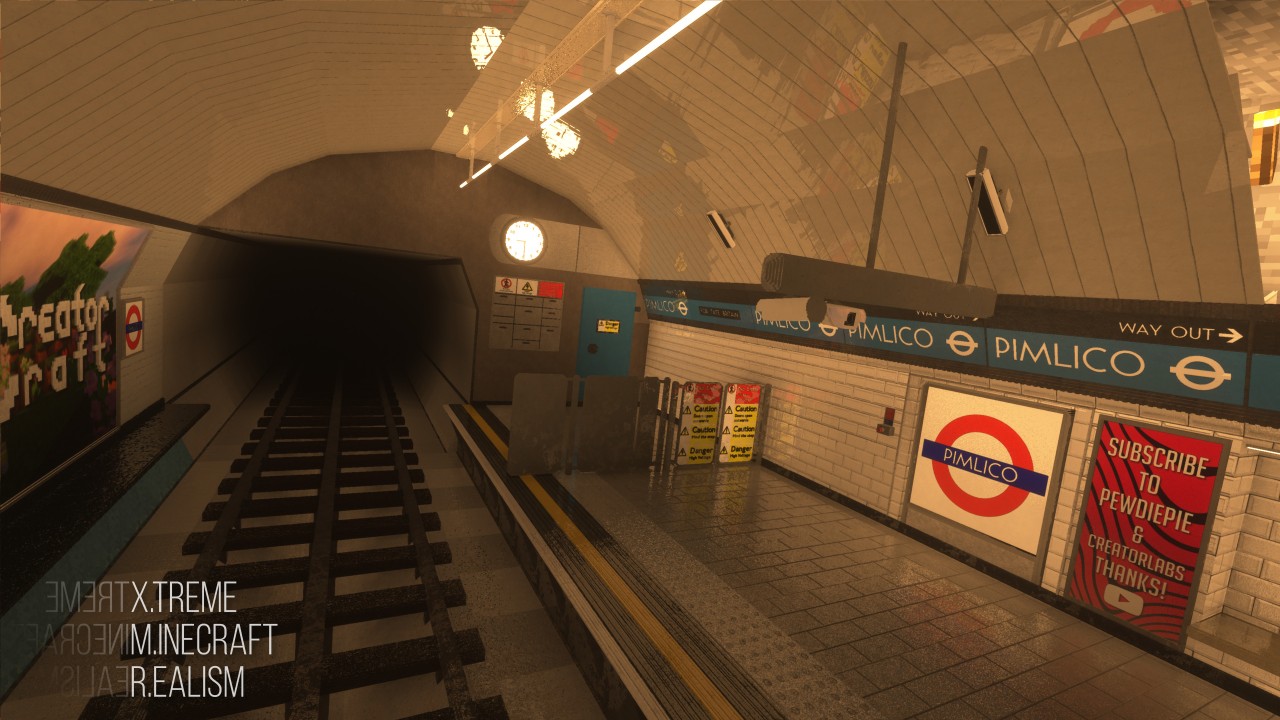 X.M.R. London Underground Pimlico | Extreme Minecraft Realism Minecraft Map