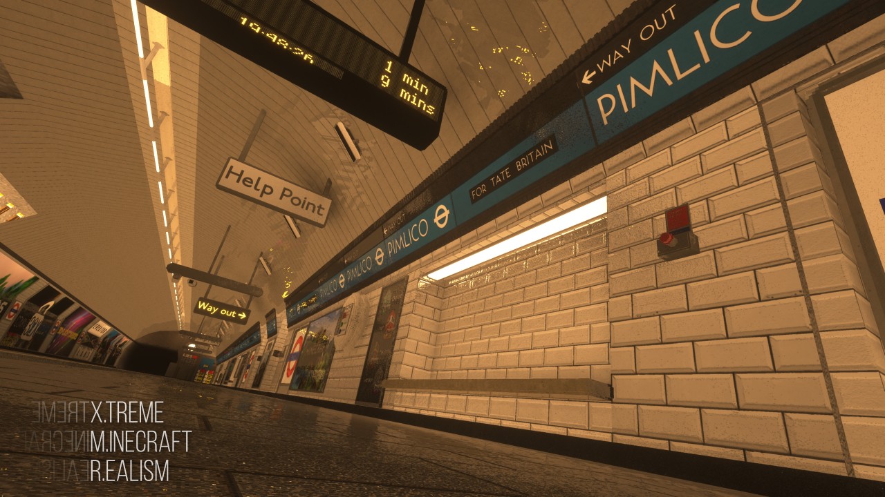 X.M.R. London Underground Pimlico | Extreme Minecraft Realism Minecraft Map