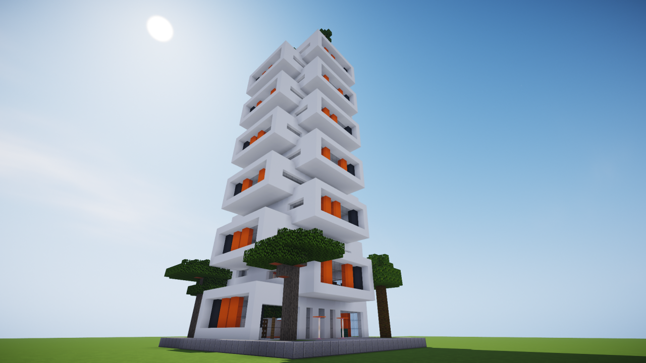 Modern Apartment Building with a modular design Minecraft Map