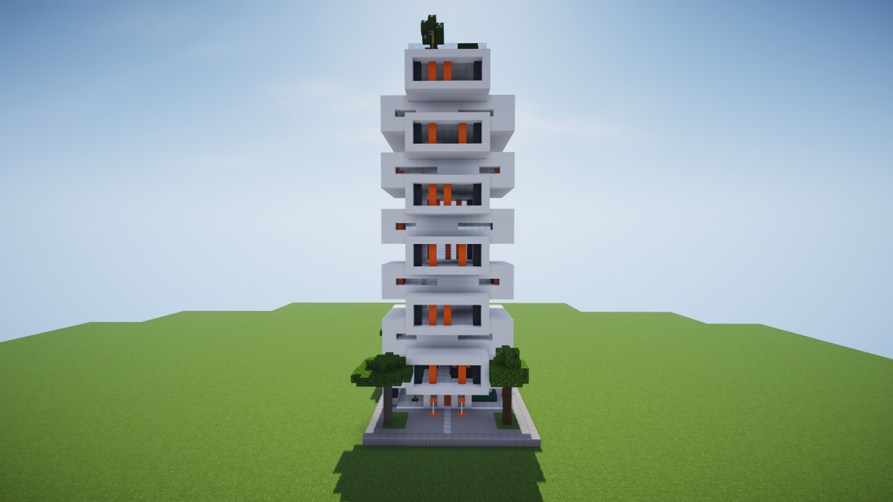 Modern Apartment Building with a modular design Minecraft Map