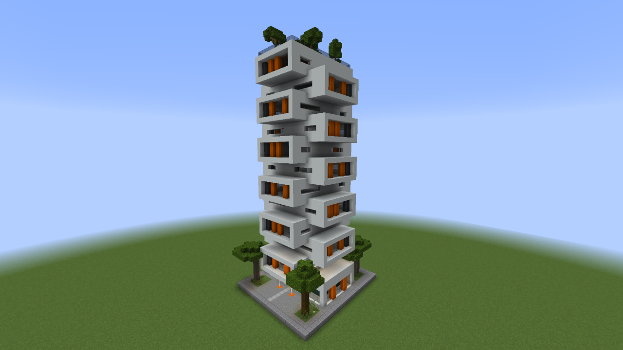 Modern Apartment Building with a modular design Minecraft Map