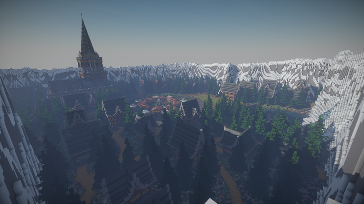 Minecraft Grand Medieval Village Cinematic Minecraft Map