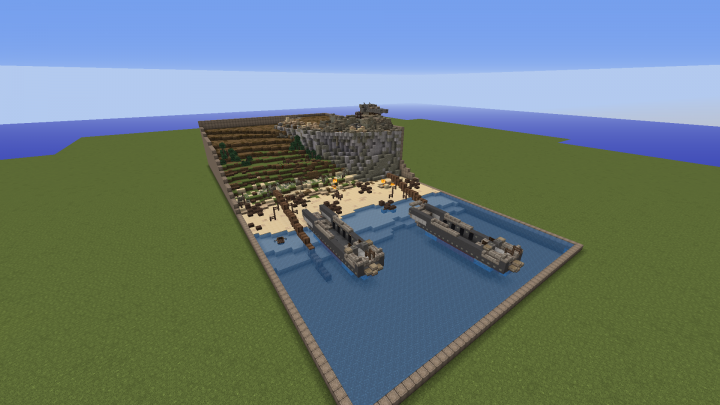 Normandy inspirated WW2 model Minecraft Map