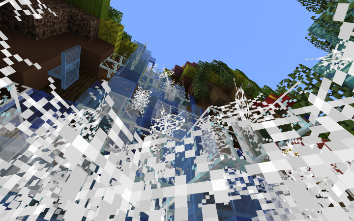 Waterfall with stone houses Minecraft Map