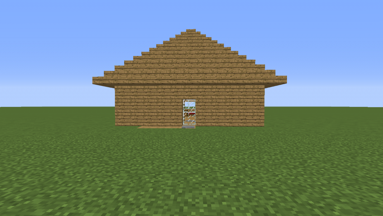 Simple Minecraft House with Pyrimad Roof. Minecraft Map