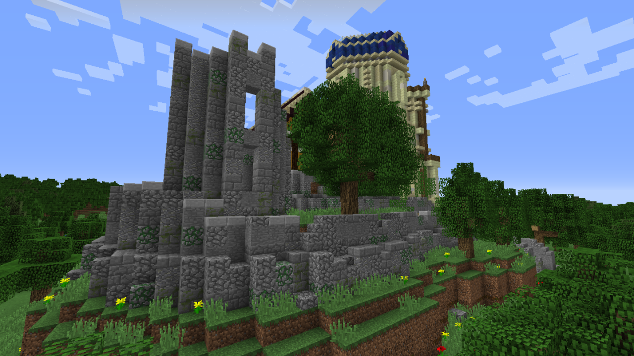 Old Fortress in forest Minecraft Map