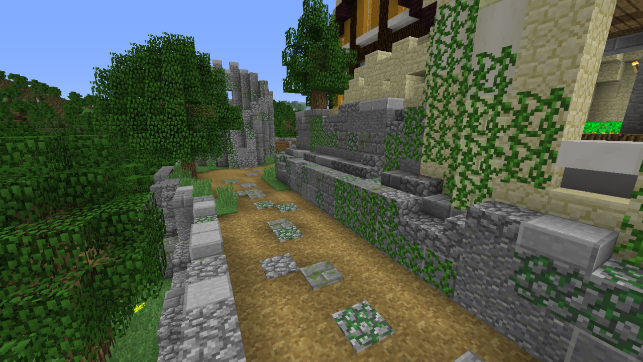 Old Fortress in forest Minecraft Map