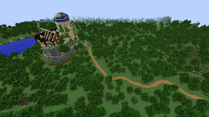 Old Fortress in forest Minecraft Map