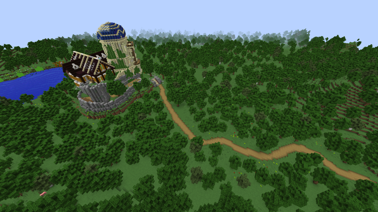 Old Fortress in forest Minecraft Map