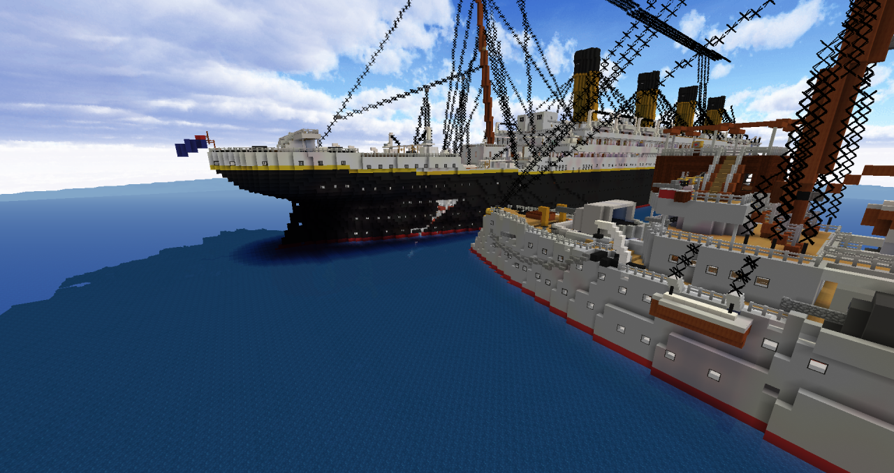 Collision in the Solent Minecraft Map