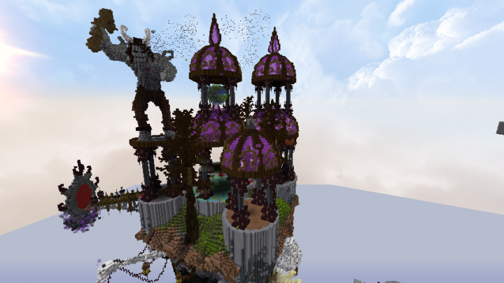 Dark Theme Spawn Skyblock Minecraft Map