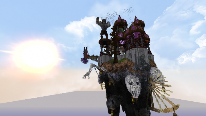 Dark Theme Spawn Skyblock Minecraft Map