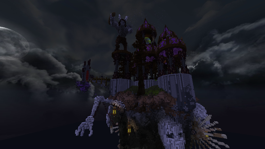 Dark Theme Spawn Skyblock Minecraft Map