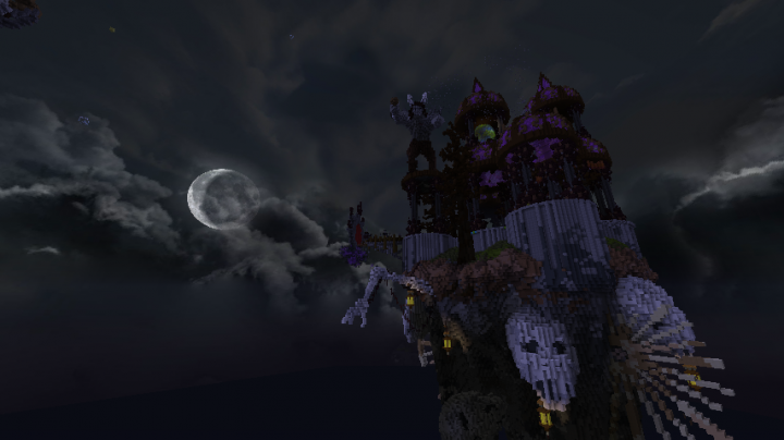 Dark Theme Spawn Skyblock Minecraft Map