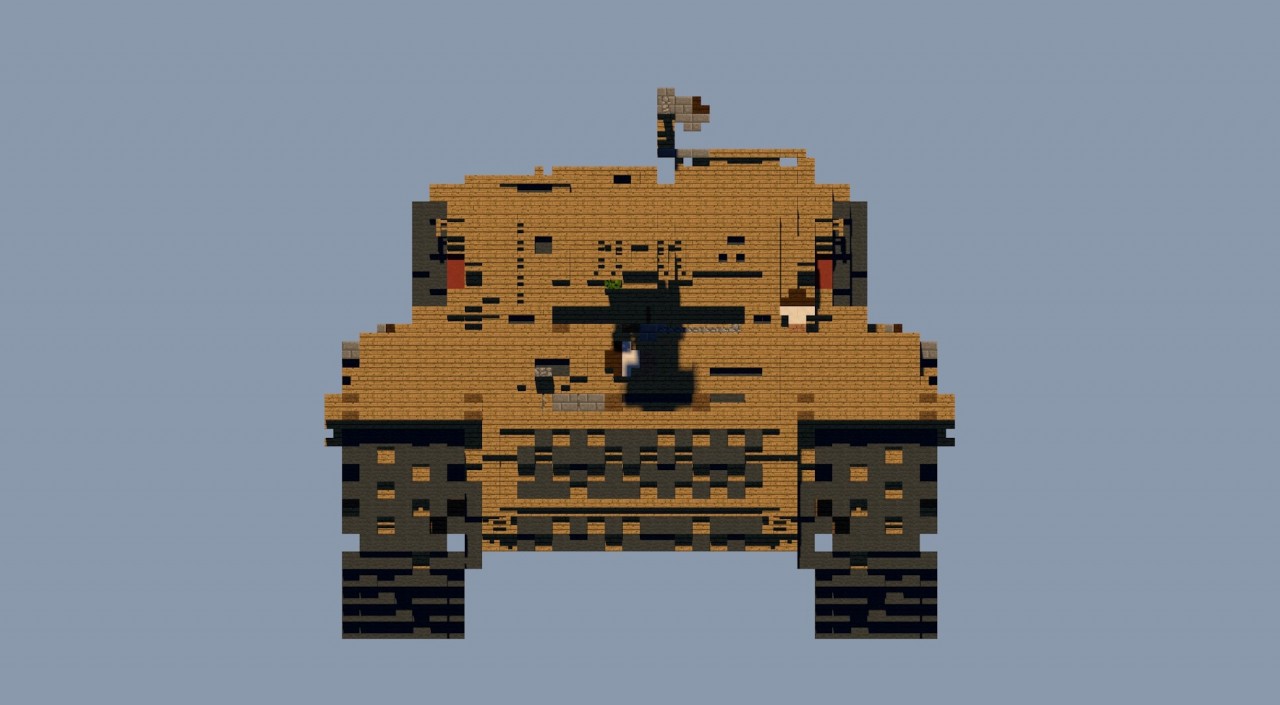 10:1 scale Tiger-I tank Minecraft Map