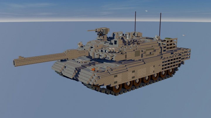 10:1 scale Leopard 2 A4 new armor kit Minecraft Map