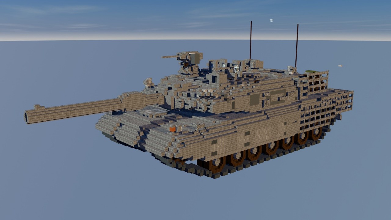 10:1 scale Leopard 2 A4 new armor kit Minecraft Map