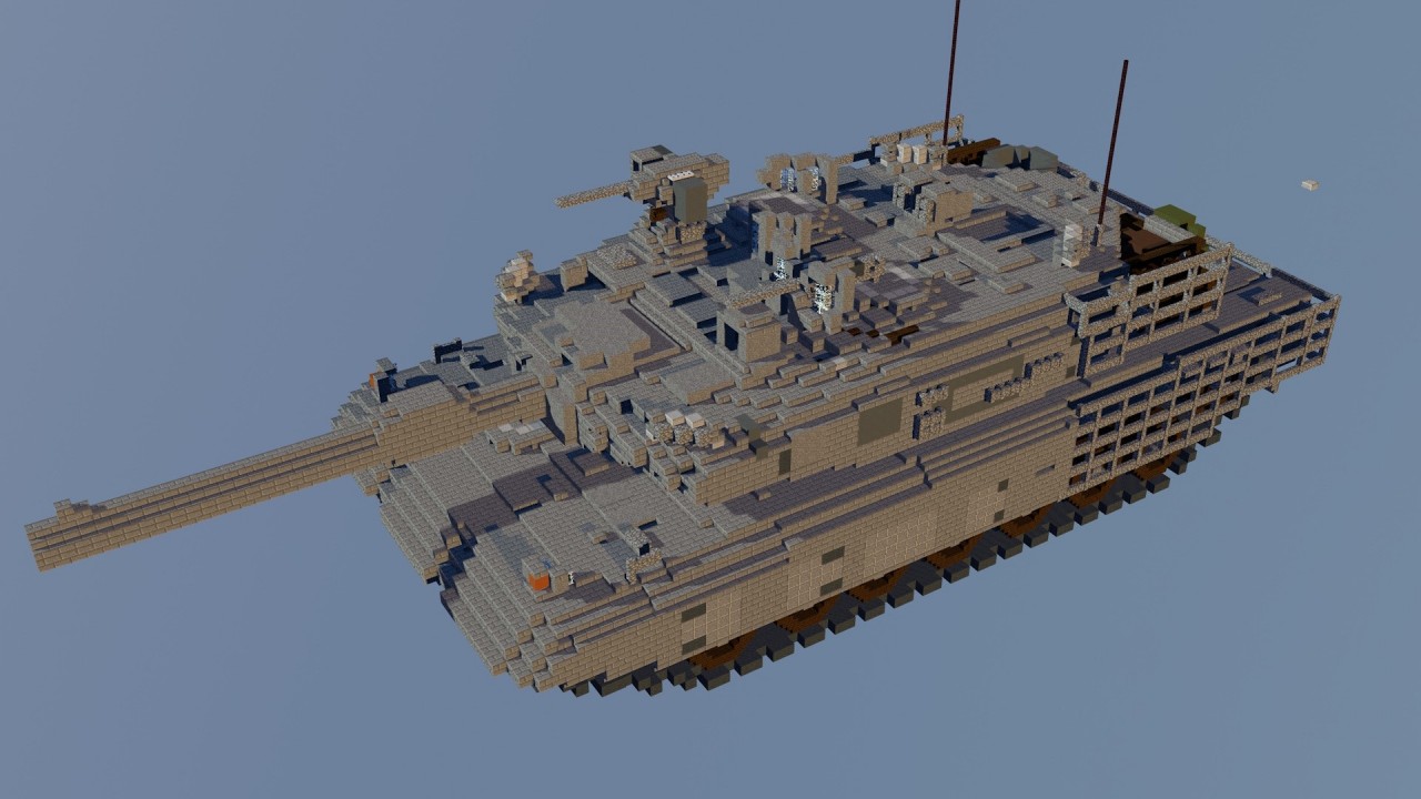 10:1 scale Leopard 2 A4 new armor kit Minecraft Map