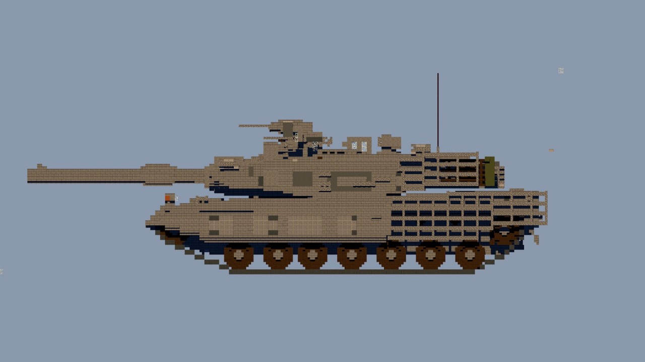 10:1 scale Leopard 2 A4 new armor kit Minecraft Map