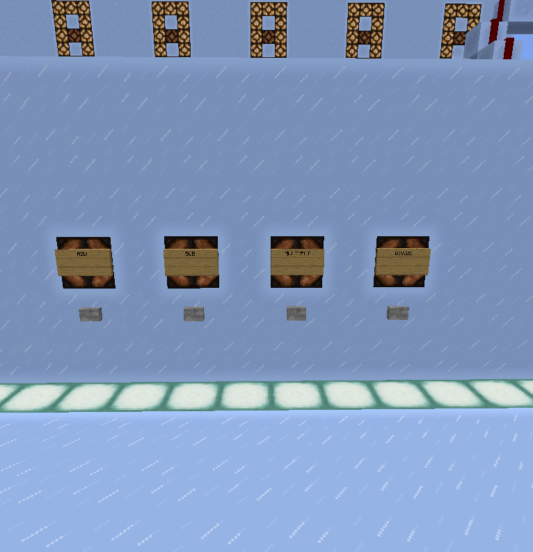 4 function 8 bit calculator Minecraft Map