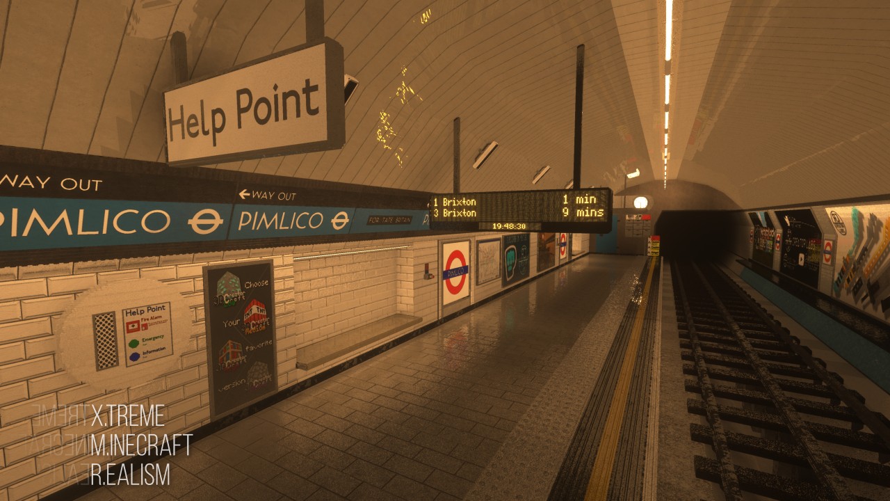 X.M.R. London Underground Pimlico | Extreme Minecraft Realism Minecraft Map