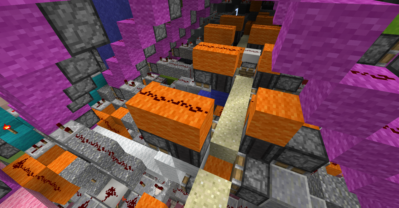 Auto Reset Wool Printer, with no Commands Minecraft Map