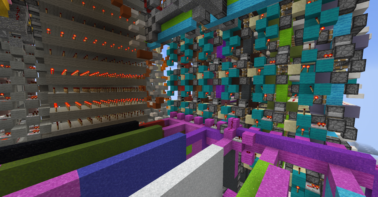 Auto Reset Wool Printer, with no Commands Minecraft Map