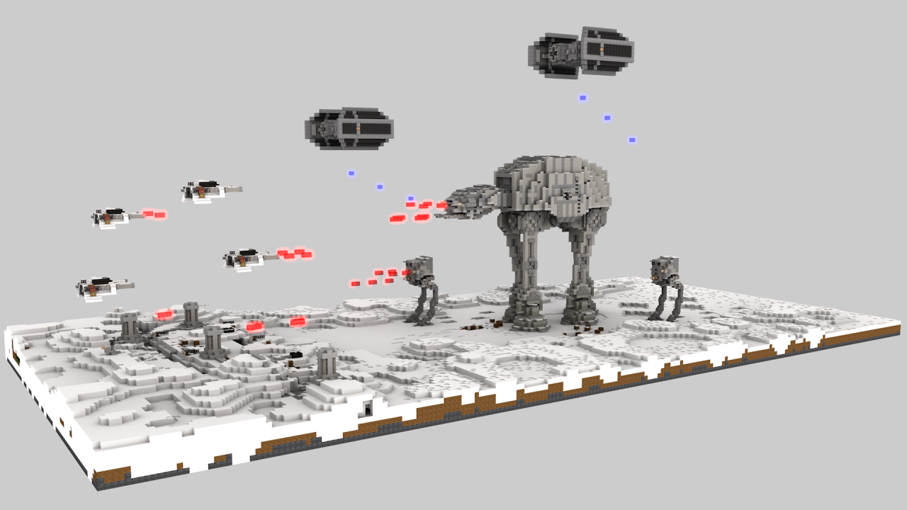Star Wars | The Battle of Hoth | [2:1] Diorama Minecraft Map