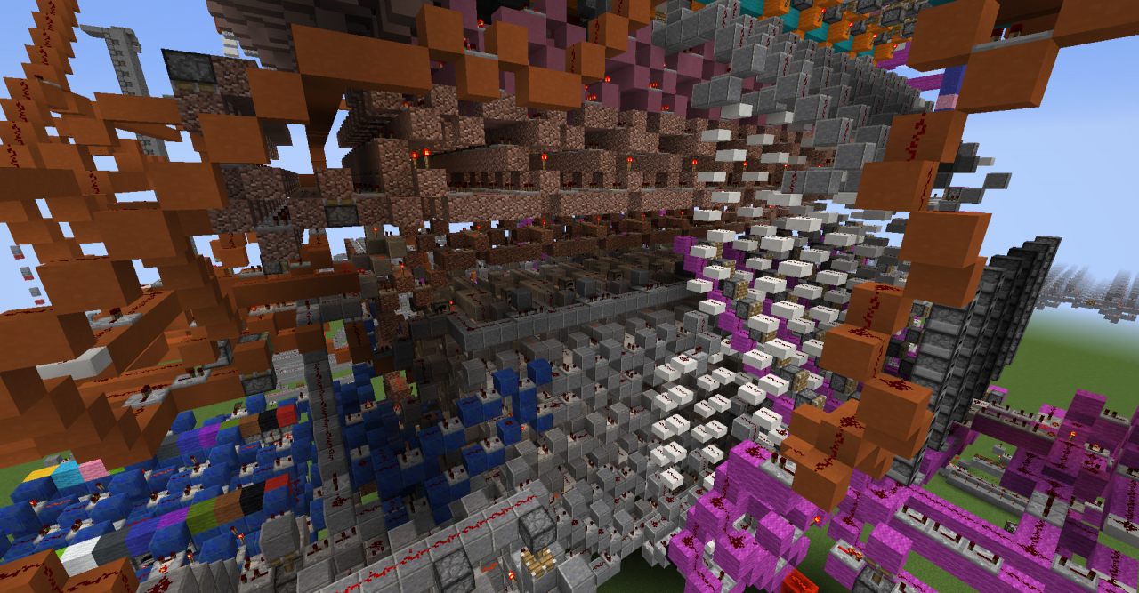 Auto Reset Wool Printer, with no Commands Minecraft Map