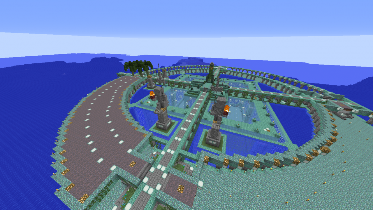Atlantis Temple of the Guardian & Guardian Farm Minecraft Map