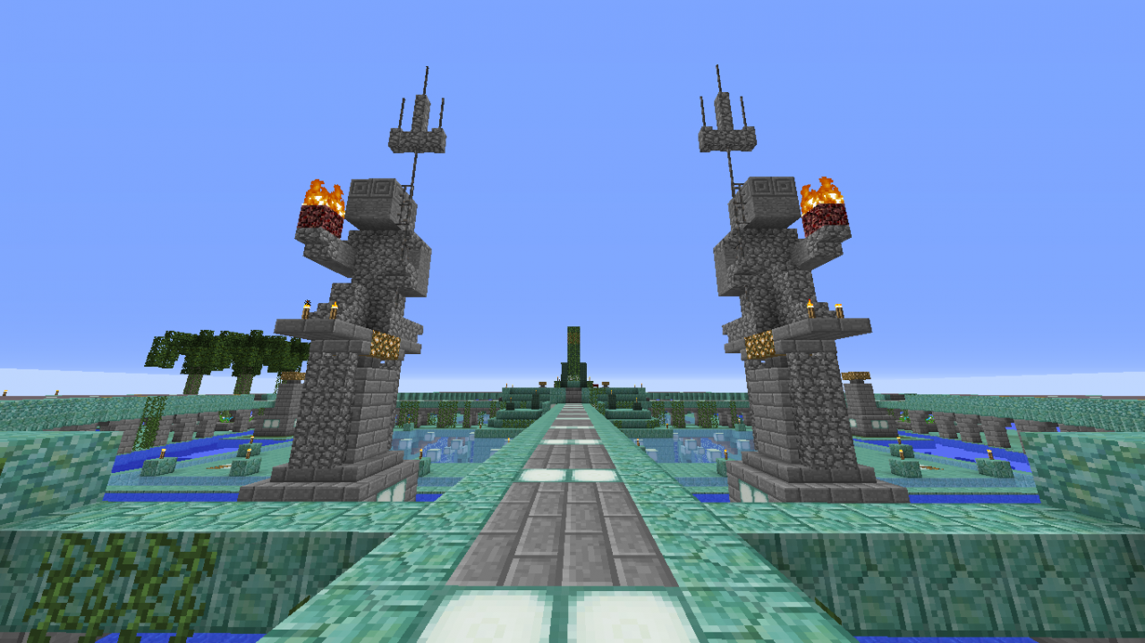 Atlantis Temple of the Guardian & Guardian Farm Minecraft Map