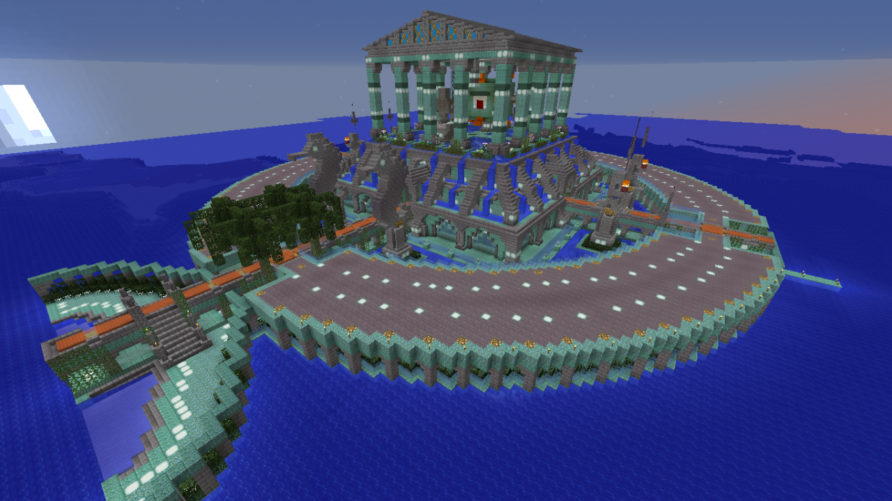 Atlantis Temple of the Guardian & Guardian Farm Minecraft Map