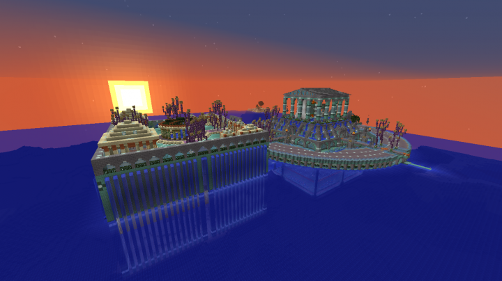 Atlantis Temple of the Guardian & Guardian Farm Minecraft Map