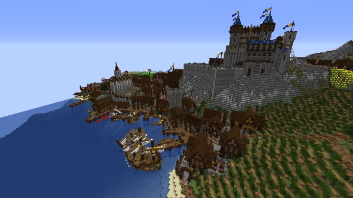 16th century castle and town Minecraft Map