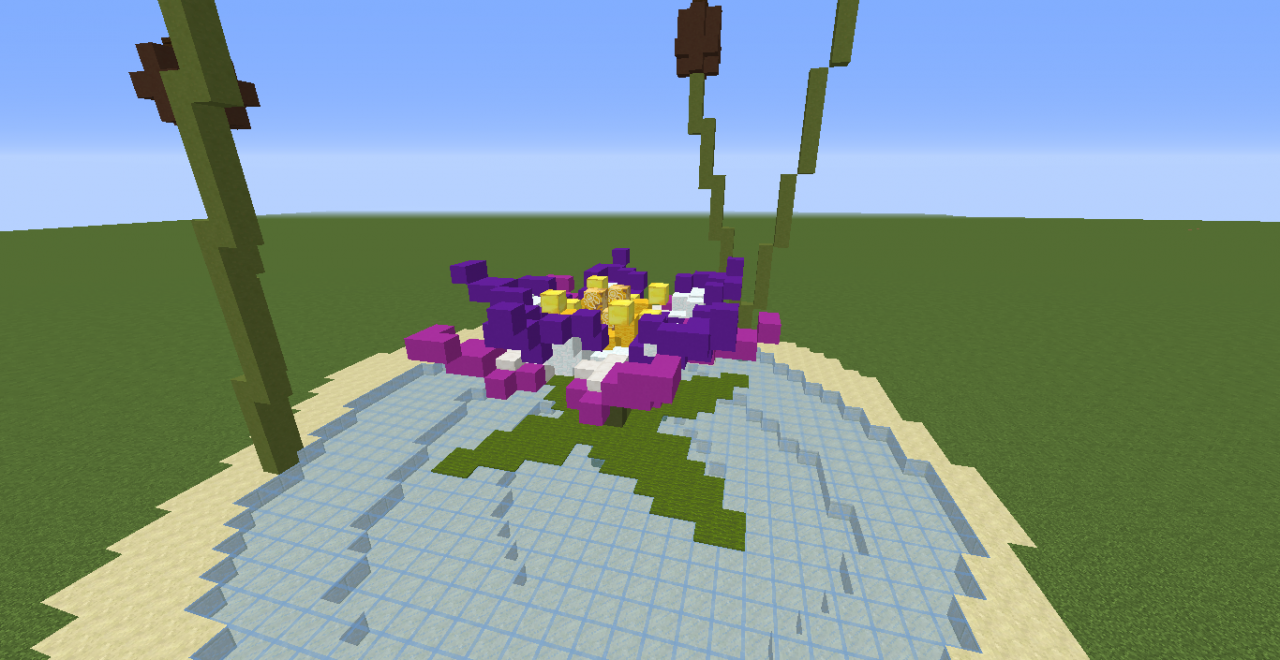 Flora #2 Purple Lotus ft. cattails Minecraft Map