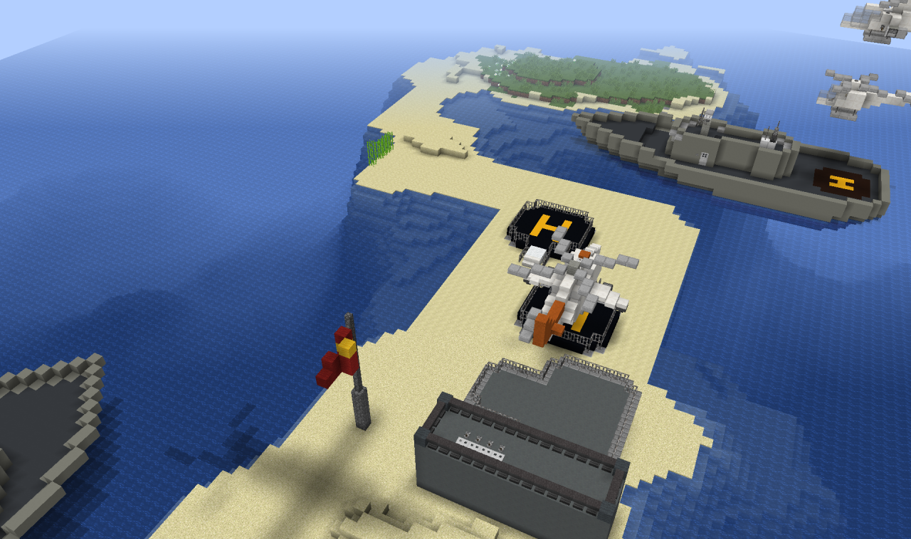 Chinese Artificial Island Naval Base Minecraft Map