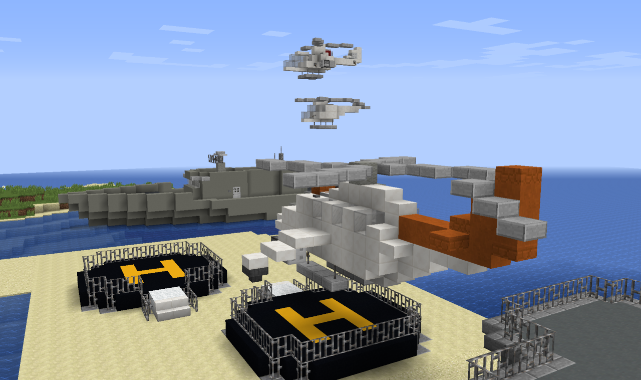 Chinese Artificial Island Naval Base Minecraft Map