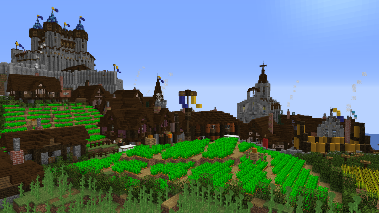 16th century castle and town Minecraft Map