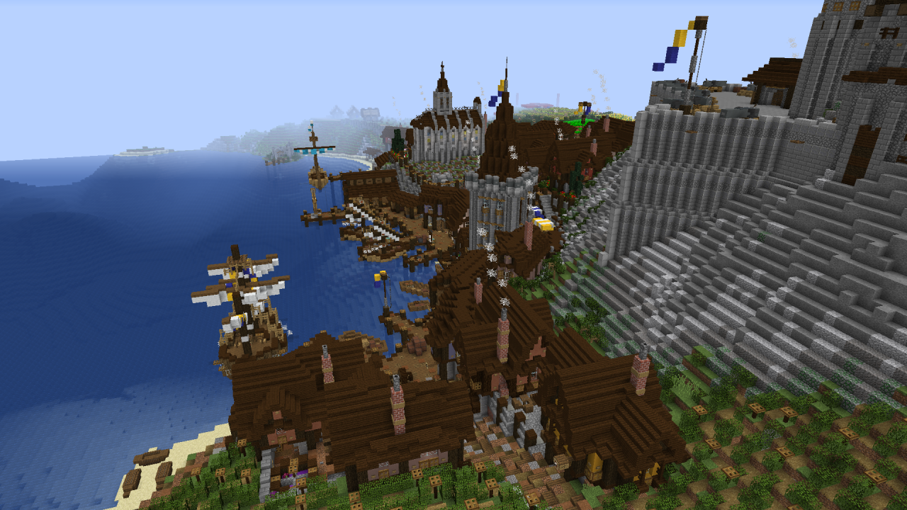 16th century castle and town Minecraft Map