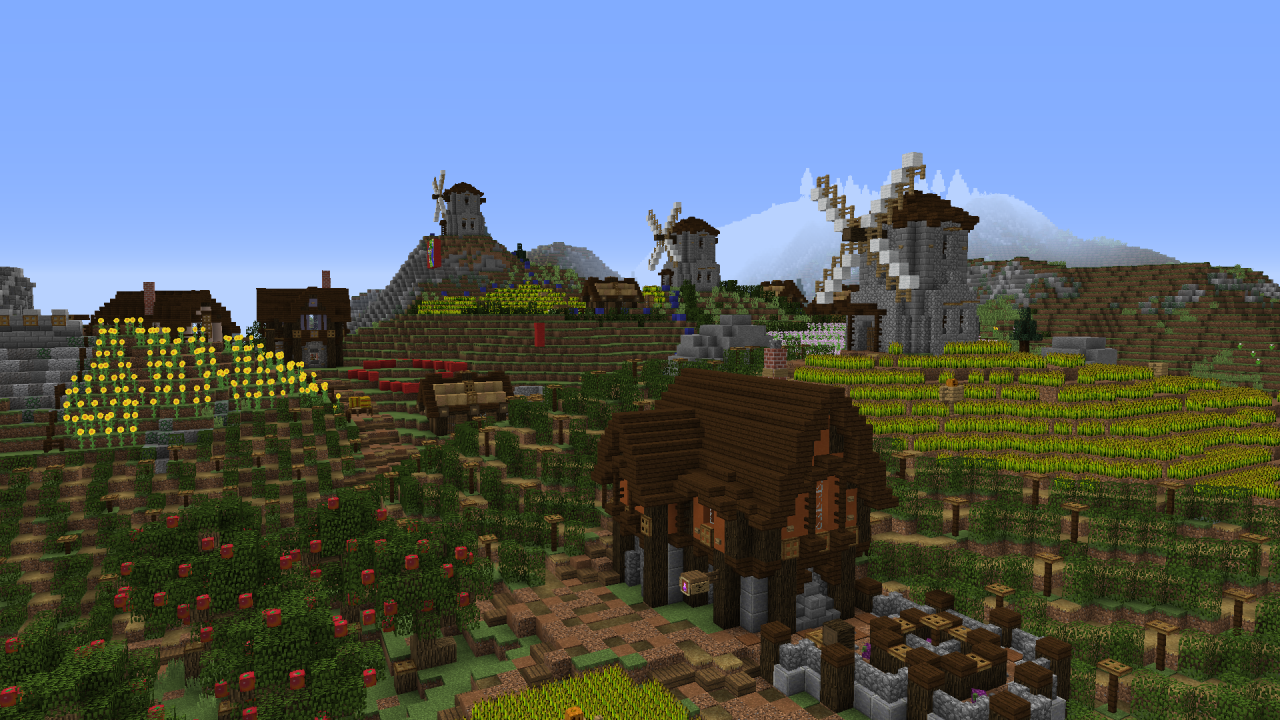 16th century castle and town Minecraft Map