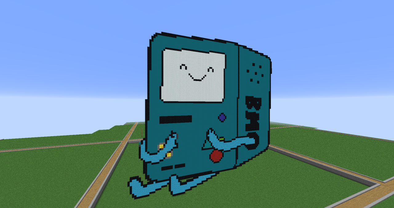 Bmo - Adventure Time Pixel Art Minecraft Map