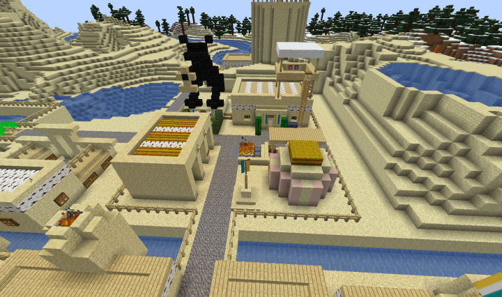 Egyptian town center in AoM style Minecraft Map