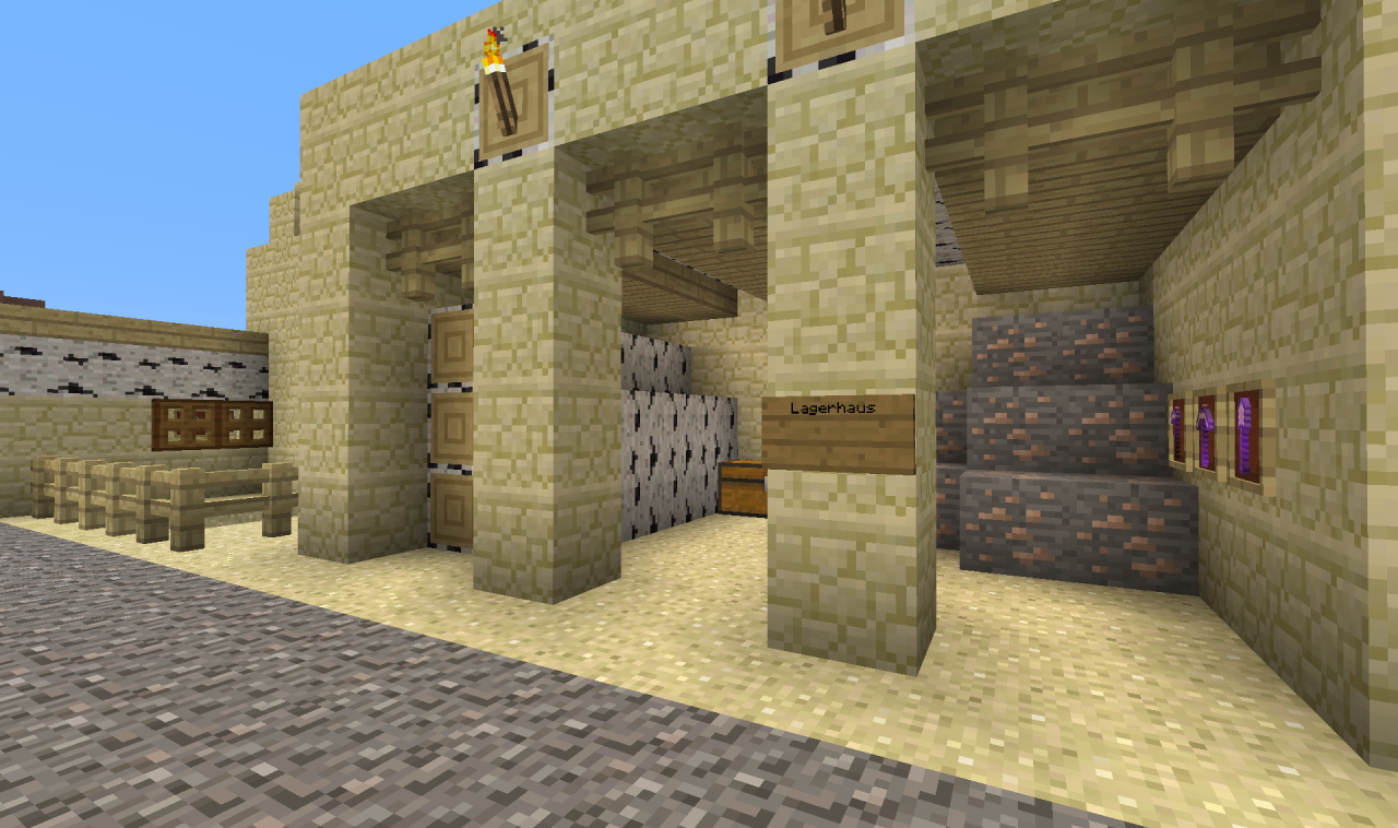 Egyptian town center in AoM style Minecraft Map